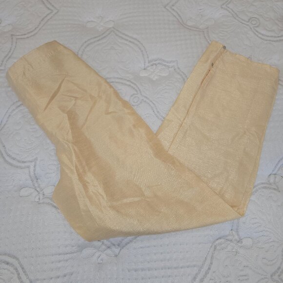 Pants & Jumpsuits | Buttercream Yellow Straight Pants W Snap On Leg ...